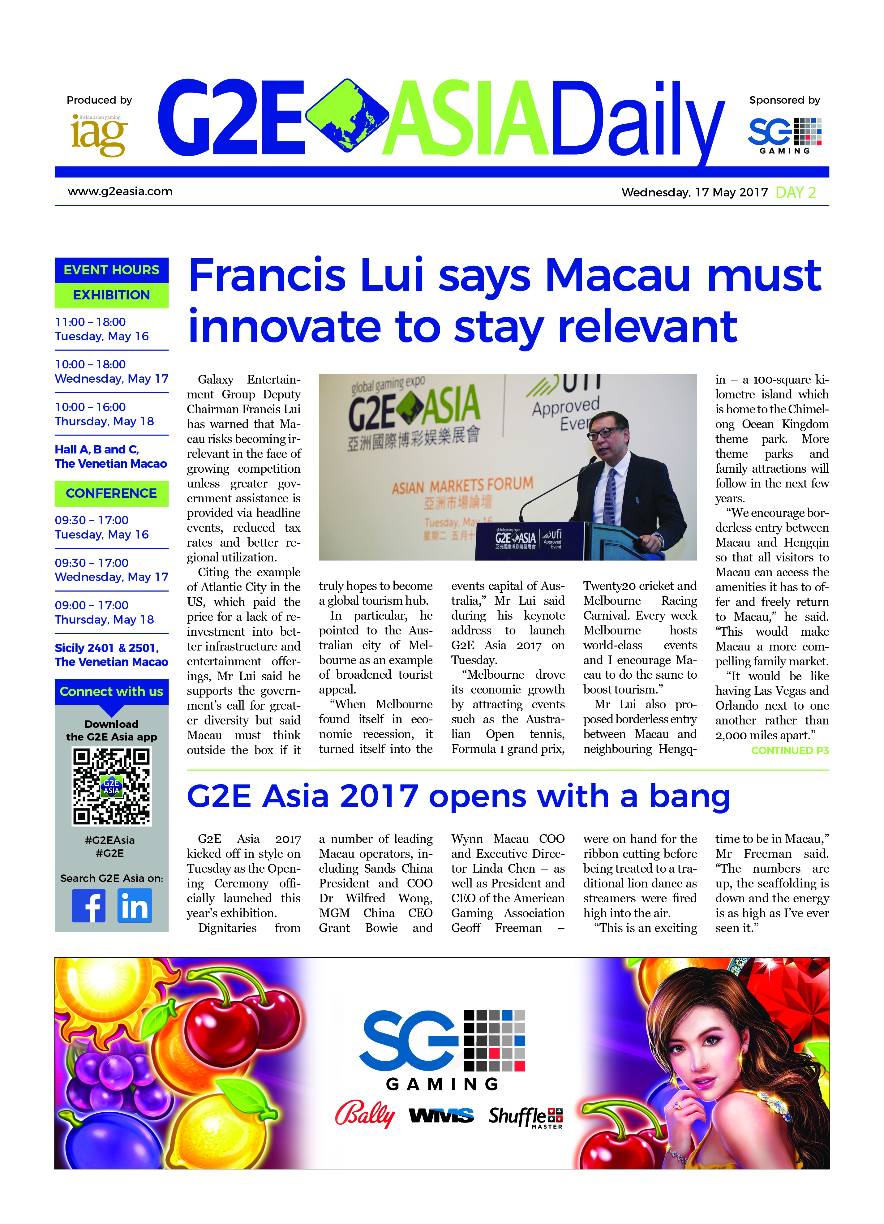 G2E Asia Daily debut a huge success – IAG